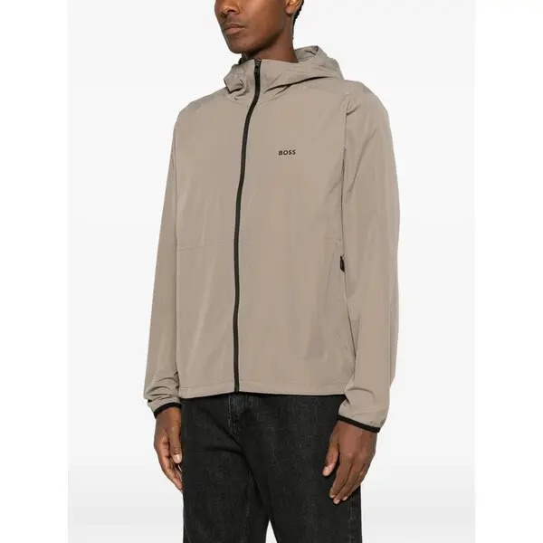 BOSS Neutrals Jackets Hooded Jackets