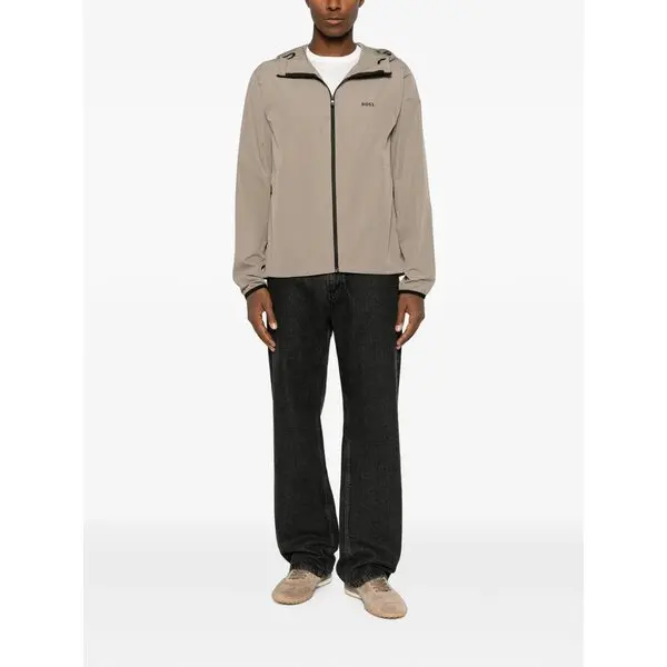 BOSS Neutrals Jackets Hooded Jackets