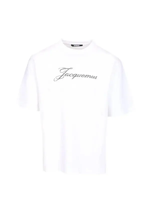 Jacquemus T-shirt With Writing - White