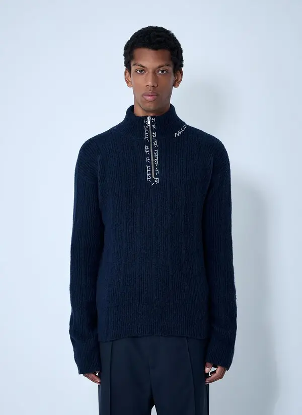 Marni Logo Embroidery Sweater - Blue