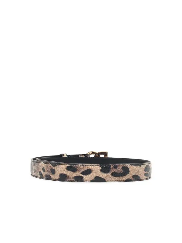 Dolce & Gabbana Leopard Belt - Brown