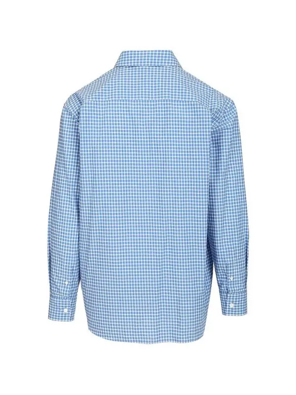 Loewe Lightweight Textured Checked Cotton Shirt