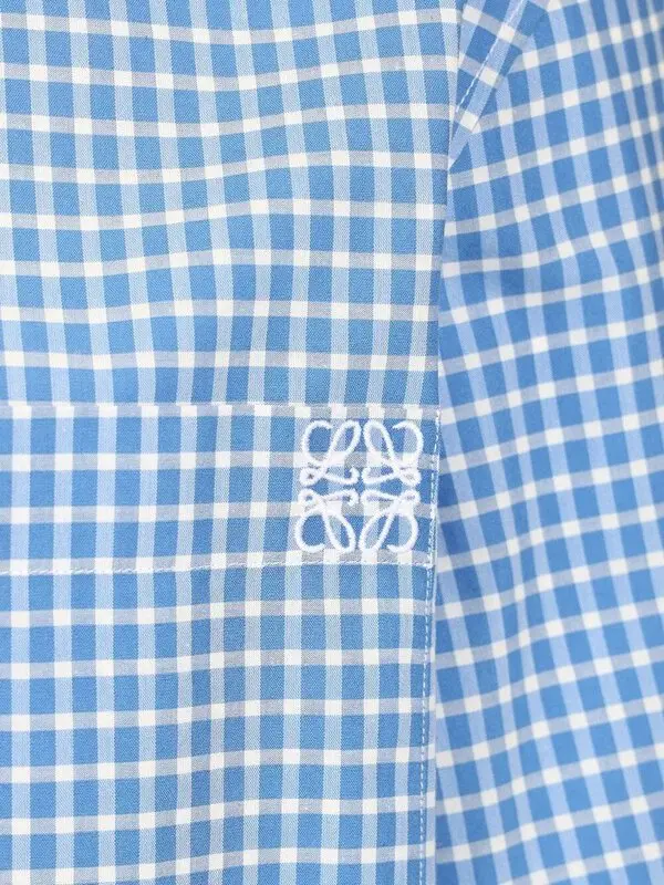 Loewe Lightweight Textured Checked Cotton Shirt