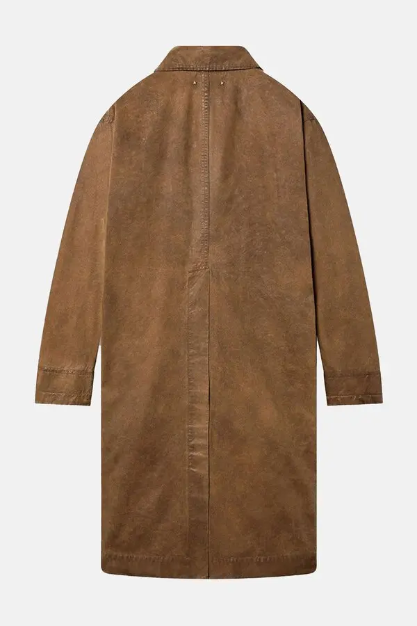 GOLDEN GOOSE Waxed Twill Trench Coat