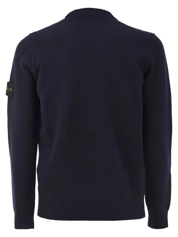 Stone Island Crew-neck Jumper With Reverse Stitch Details