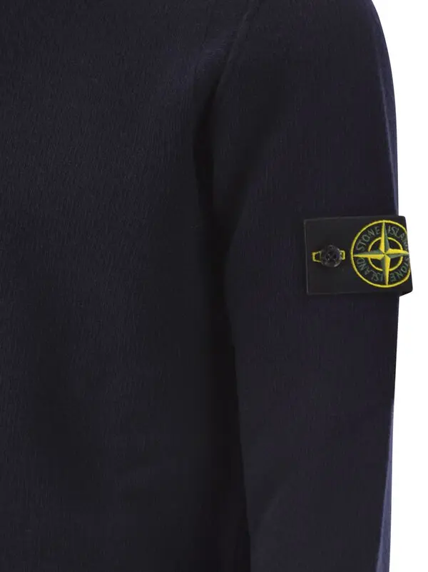 Stone Island Crew-neck Jumper With Reverse Stitch Details