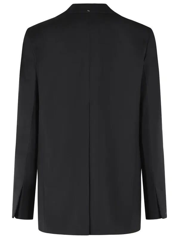 Sportmax Tenace Virgin Wool Oversize Blazer - Black