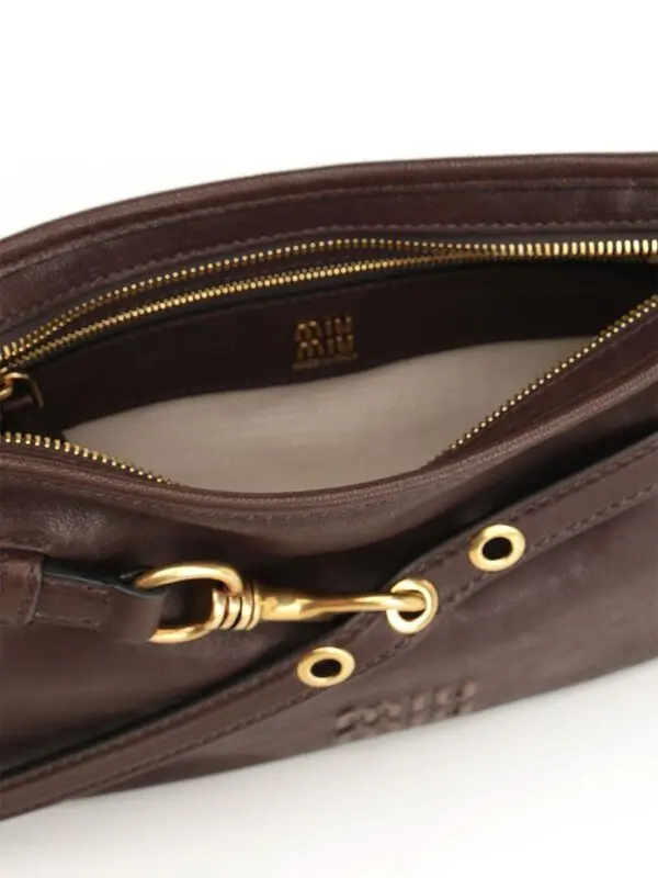 Miu Miu Aventure Shoulder Bag Nappa Aviator - Brown