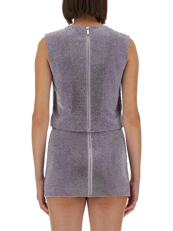 SELF-PORTRAIT Metal Mesh Top