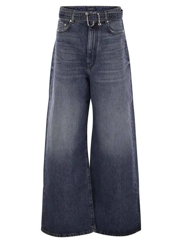 Sportmax Procida Low-waisted Oversize Denim Trousers - Multicolor