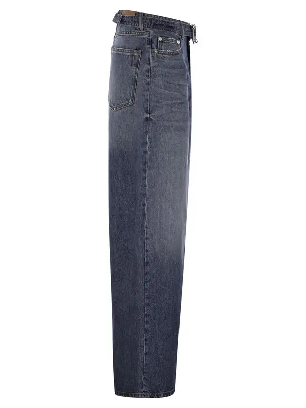 Sportmax Procida Low-waisted Oversize Denim Trousers