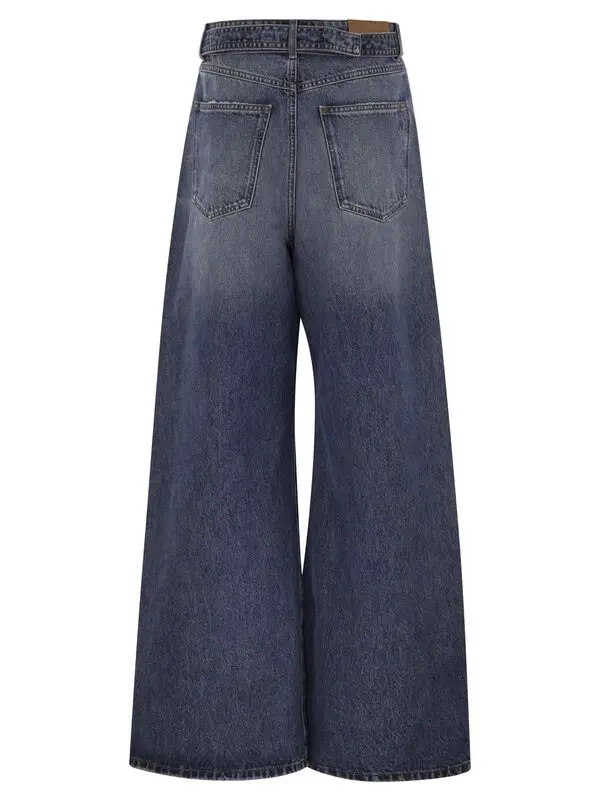 Sportmax Procida Low-waisted Oversize Denim Trousers - Multicolor