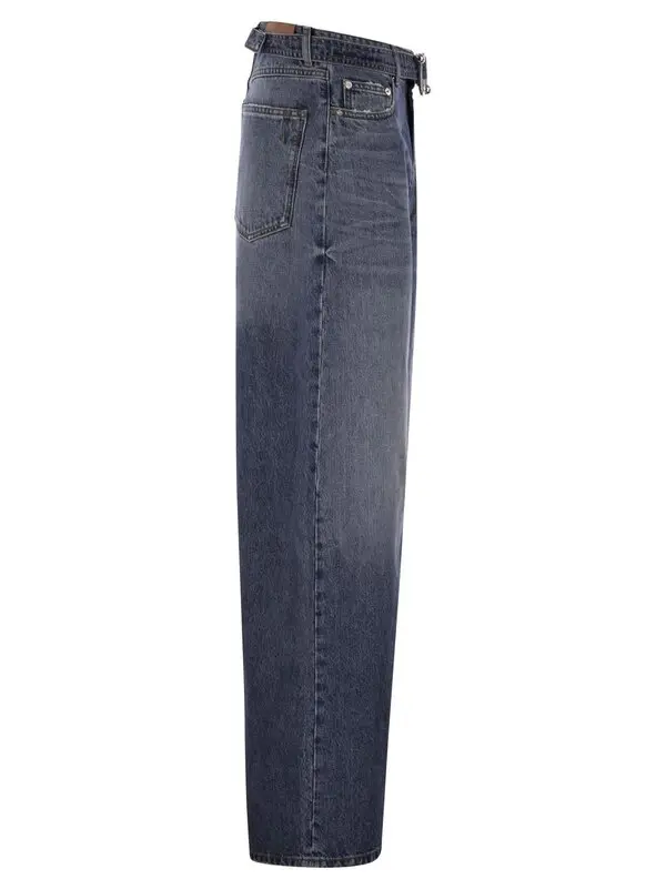 Sportmax Procida Low-waisted Oversize Denim Trousers - Multicolor
