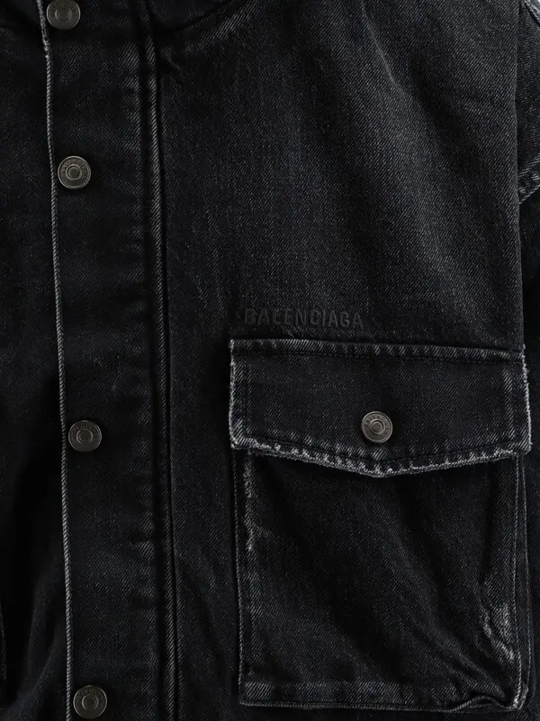 Balenciaga Hooded Denim Jacket