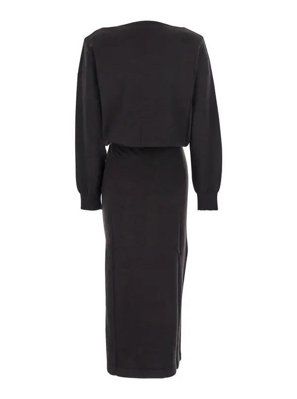 P.a.r.o.s.h Wool And Cashmere Blend Boat Neck Dress
