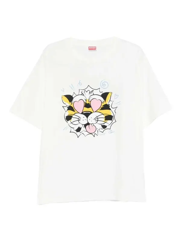 Kenzo Tiger Print T-shirt - White