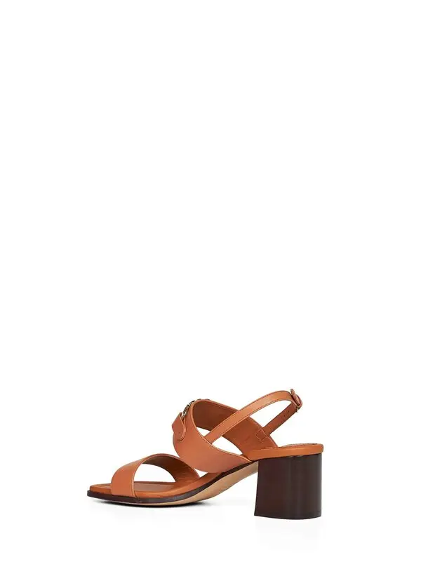 FERRAGAMO Tan Gancini Ornament Sandals