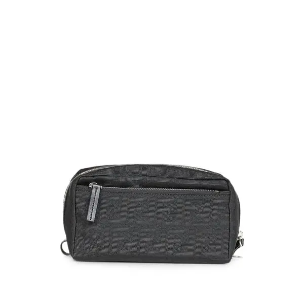 Fendi Ff Motif Wash Bag - Black