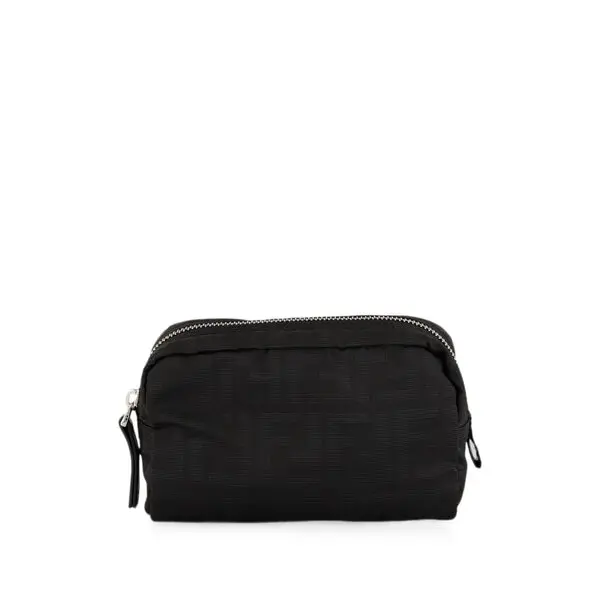 Fendi Ff Motif Wash Bag - Black