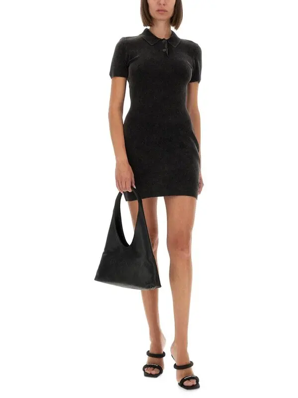 Alexander Wang Polo Collar Mini Dress - Multicolor