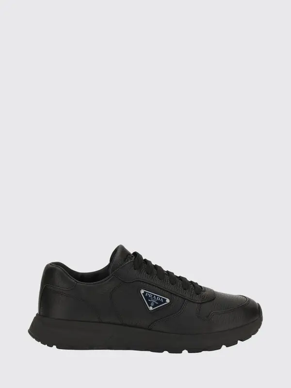 Prada Leather Sneakers - Black