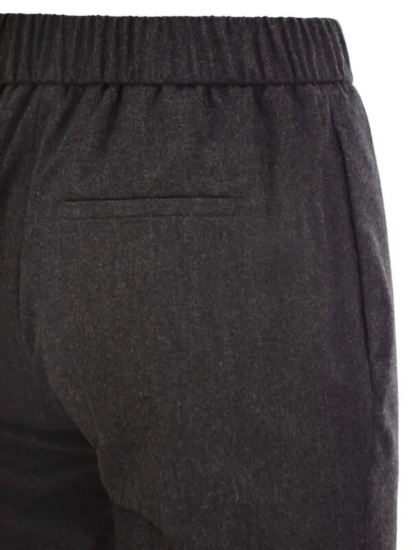 Peserico Virgin Wool And Cashmere Tapered Trousers - Multicolor