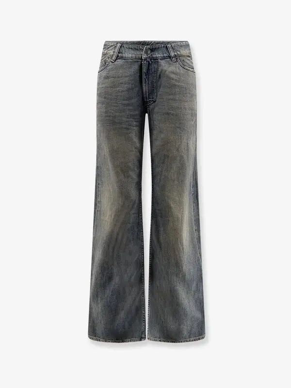 Balenciaga Curved Waist Pants Jeans - Multicolor