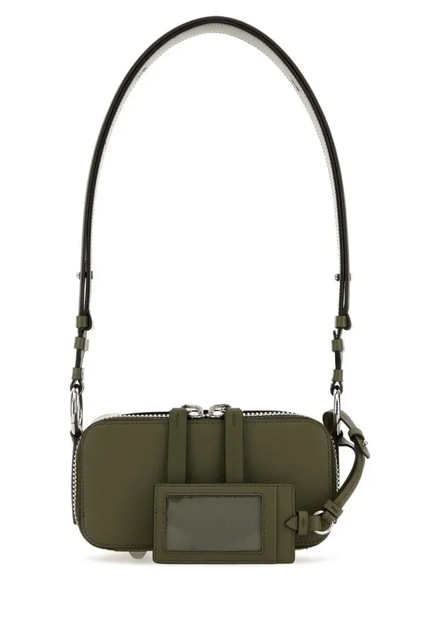 MAISON MARGIELA Olive Leather Shoulder Bag - Green