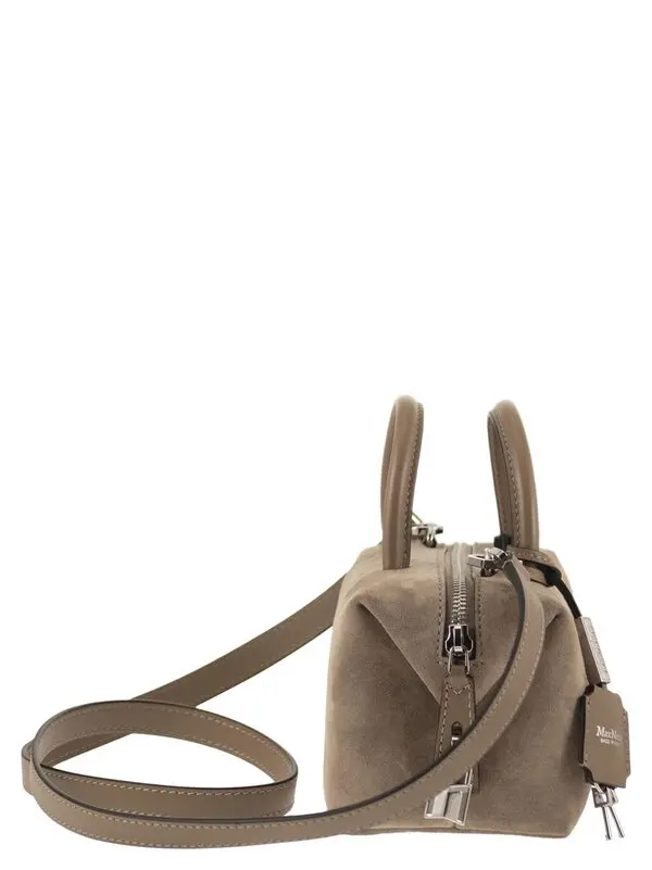 Max Mara Suede Calfskin Holdall Bag - Brown