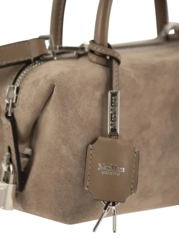 Max Mara Suede Calfskin Holdall Bag - Brown