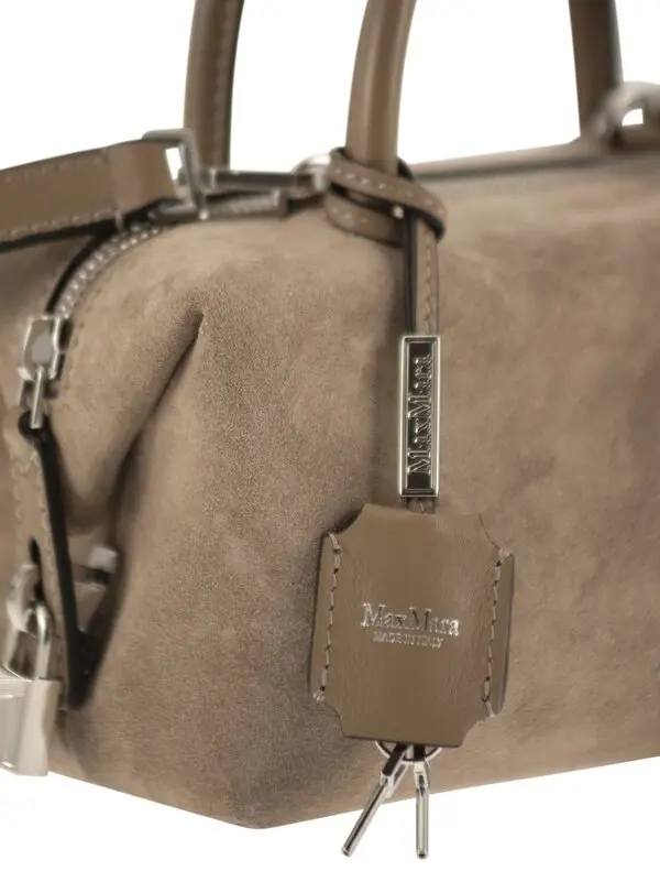Max Mara Suede Calfskin Holdall Bag - Brown