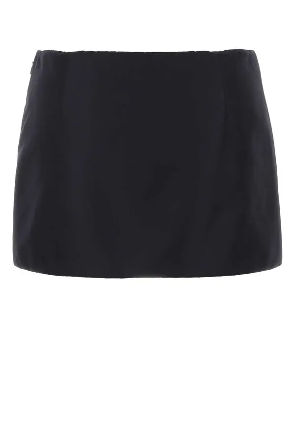 Miu Miu Navy Nylon Mini Skirt