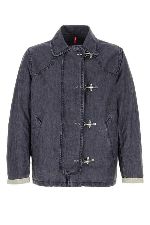 FAY Denim Linen Jacket - Blue