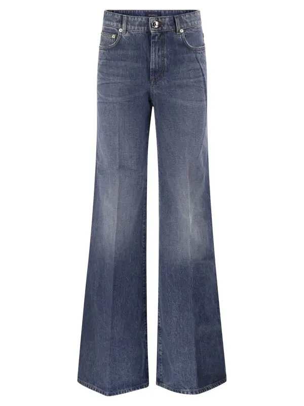 Sportmax Spdmeandro Flared Cotton Denim Jeans