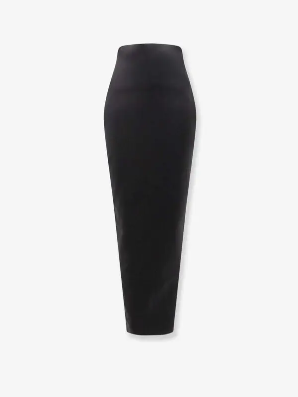 Rick Owens Stretch Wool Blend Skirt