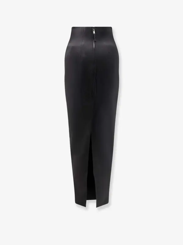 Rick Owens Stretch Wool Blend Skirt
