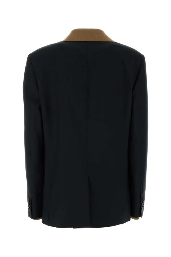 Miu Miu Midnight Mohair Blend Oversize Blazer