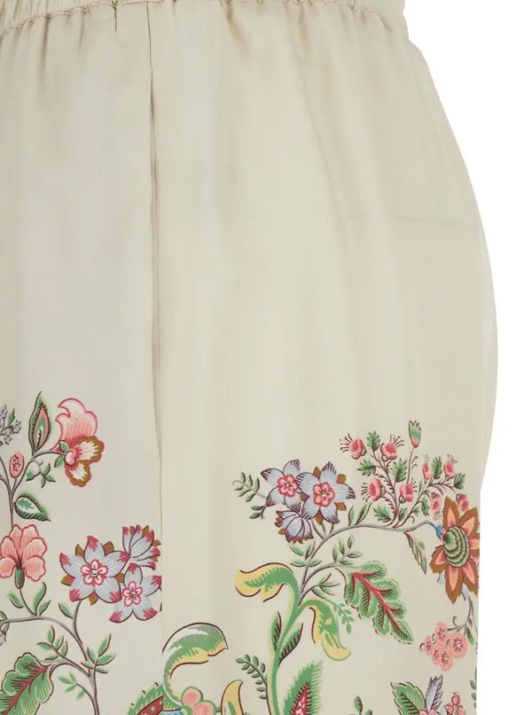 Etro Floral Print Tech Fabric Pants - Multicolor