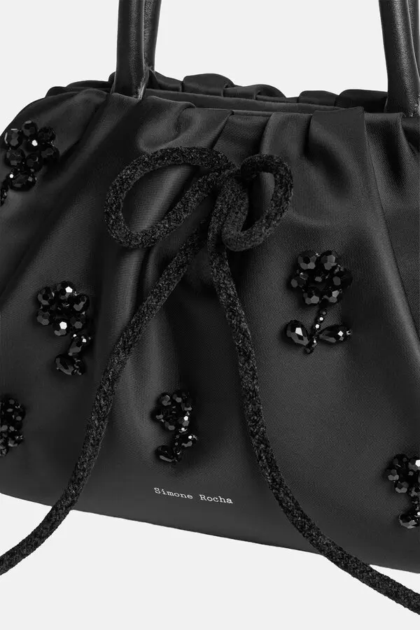 Simone Rocha Gathered Top Handle Bag With Emb