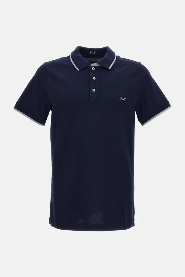FAY Polo Piquet Stripes - Multicolor