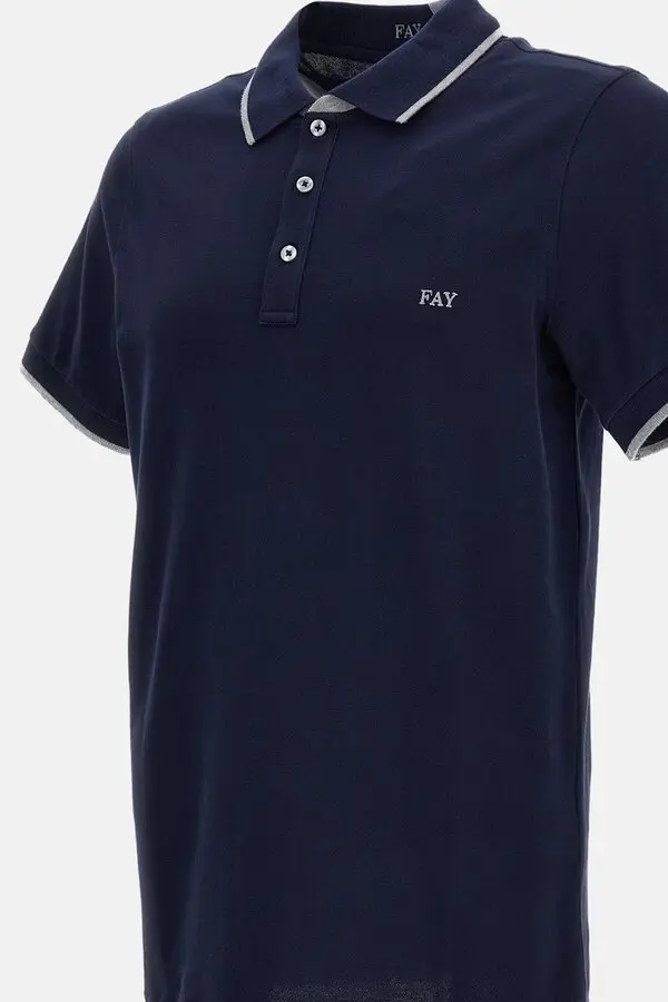 FAY Polo Piquet Stripes