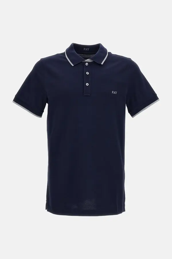 FAY Polo Piquet Stripes