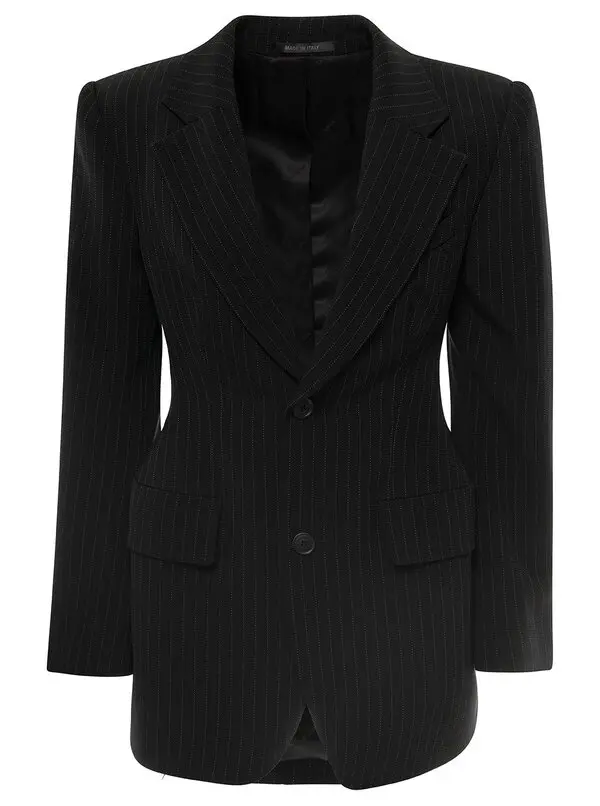 Balenciaga Pinstripe Single-breasted Jacket - Multicolor