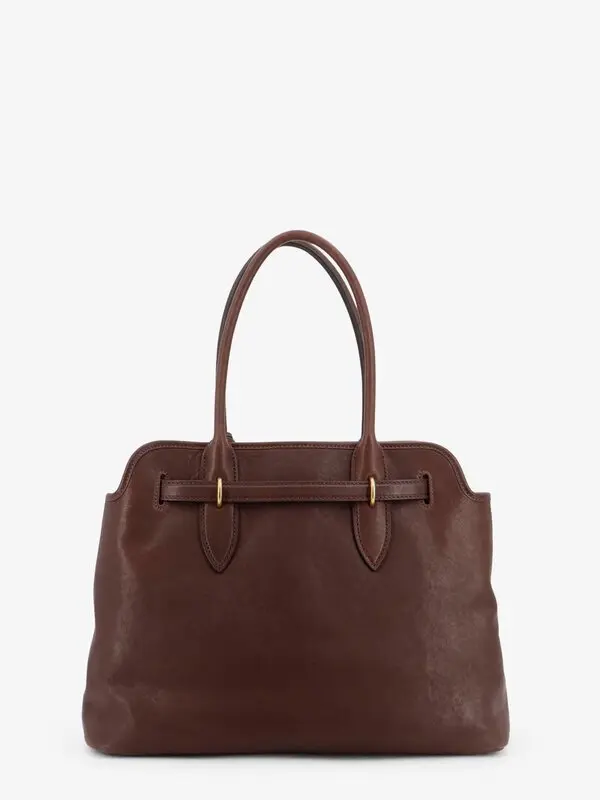 Miu Miu Aventure Leather Handbag With Front Lettering Logo