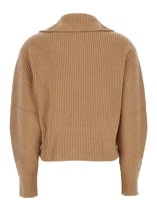 Max Mara Wool And Cashmere Blend Ribbed Turtleneck Sweater - Multicolor