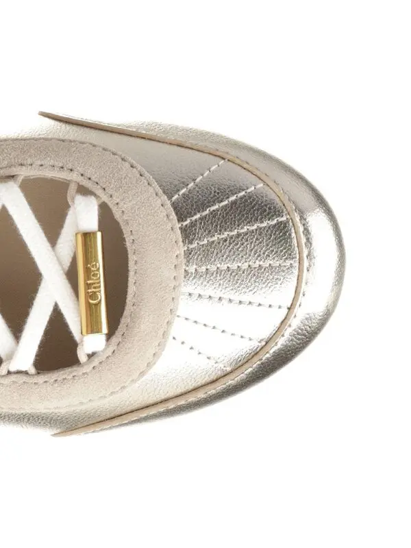 Chloé Kick Ballerina Sneakers - Silver