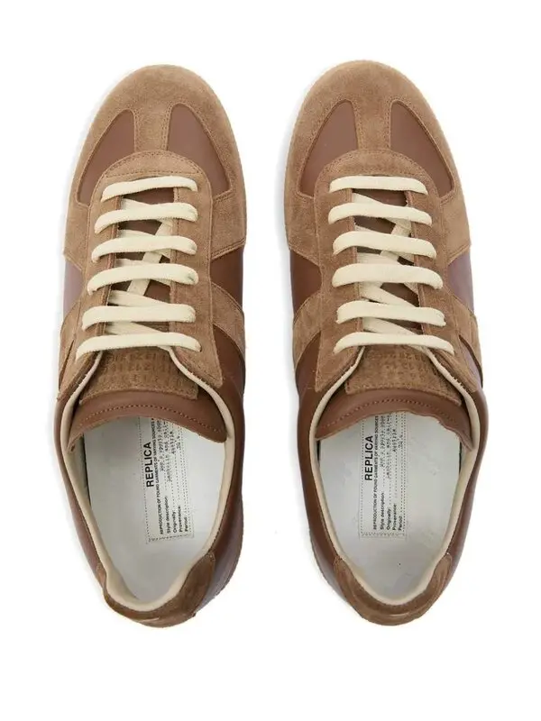 MAISON MARGIELA Paneled Replica Sneakers - Brown