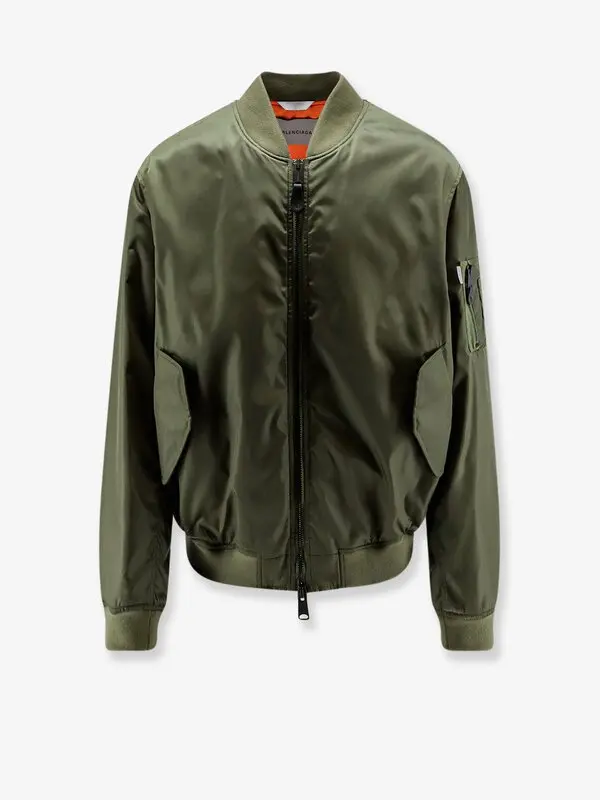 Balenciaga Nylon Bomber With Orange Lining