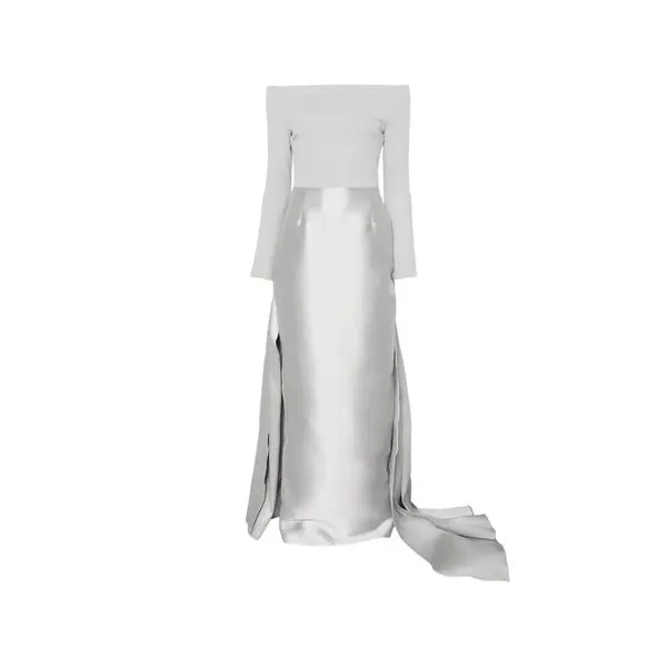 Solace London Evening Gown - Gray