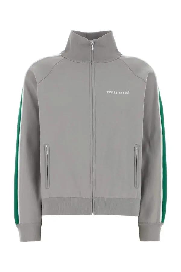 Miu Miu Tech Fabric Sweatshirt - Gray